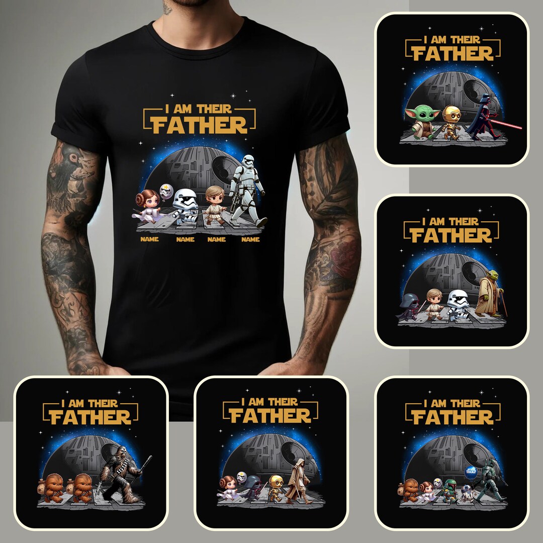 Bundle I Am Their Father Png, Custom Dad and Kids Name Shirt, Father's ...