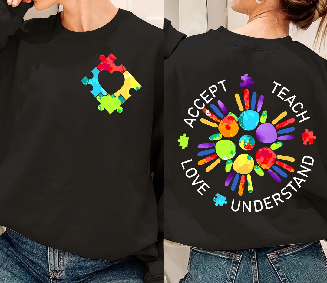 Bundle Teacher Accept Understand Love Png, Autism Awareness Png, Autism ...