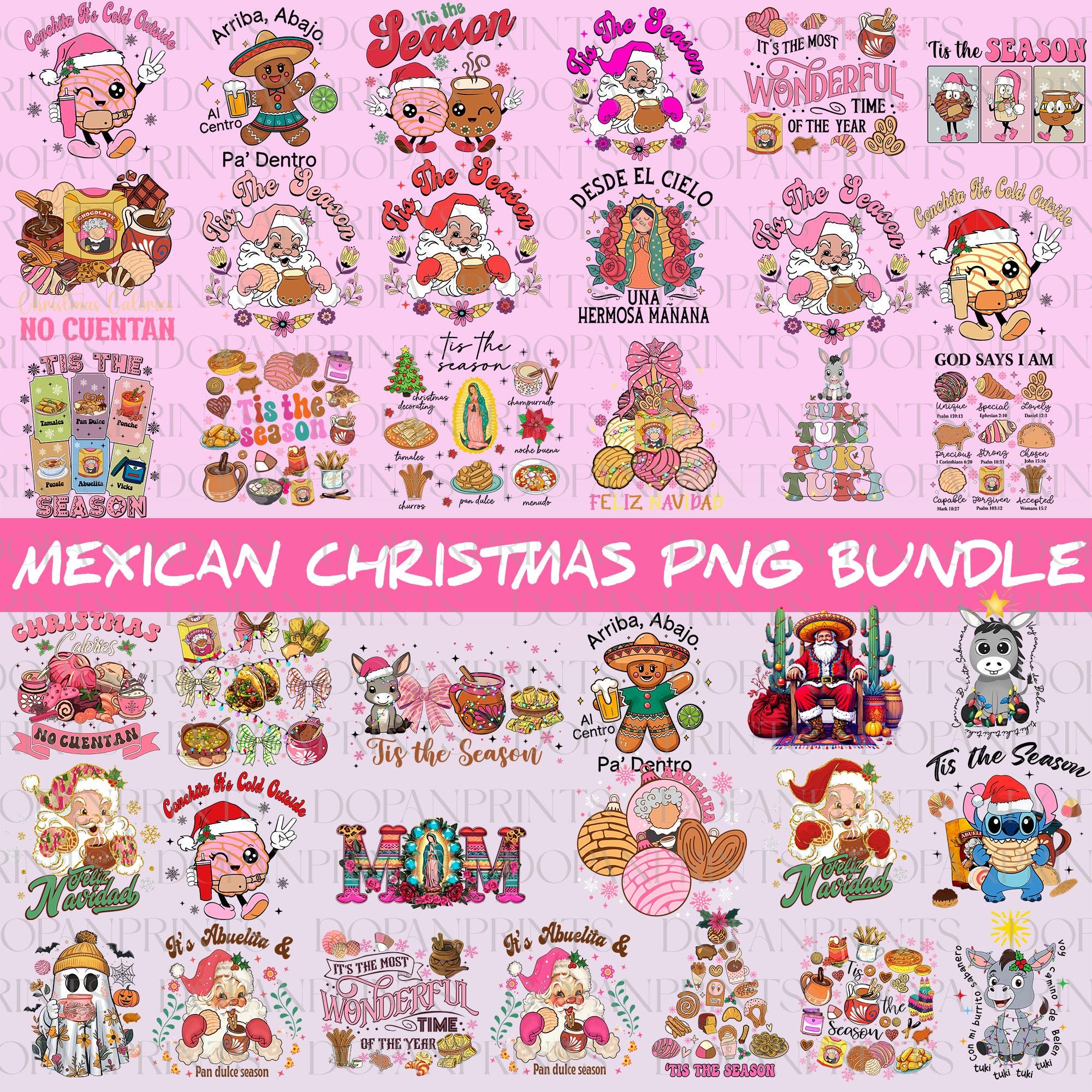 35+ Designs Mexican Christmas Png Bundle, Tis the Season Mexican ...