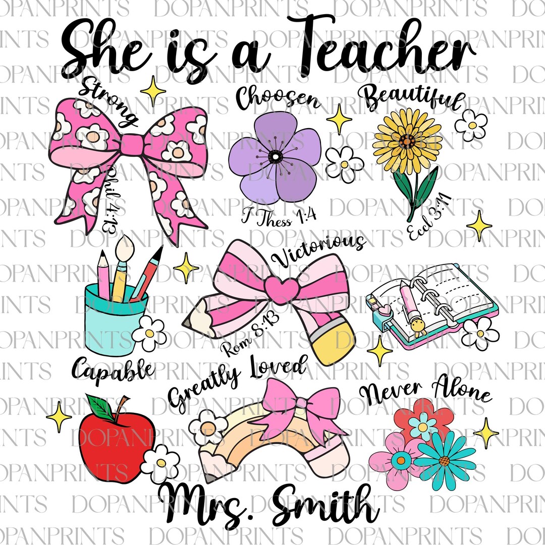 She is Teacher Coquette Png, Teacher Mom Png, Christian Teacher Png ...