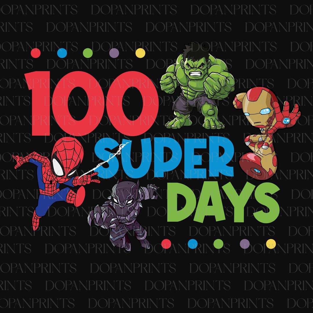 100 Super Days Png, 100 Days of School Png, Hero Png, 100 Days Pop Png ...