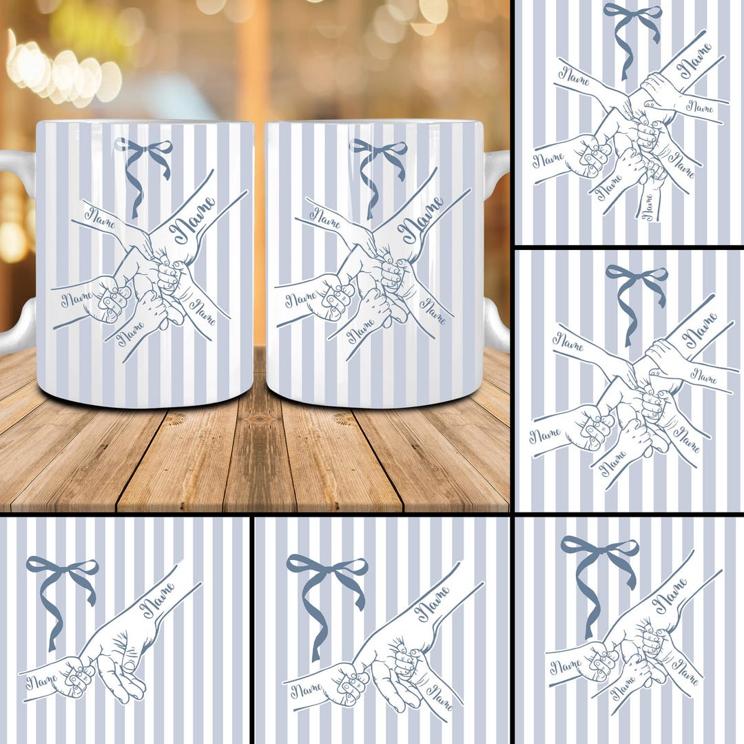 Custom Striped Coquette 11oz Mug PNG Bundle, Mother's Day Coffee Mugs ...