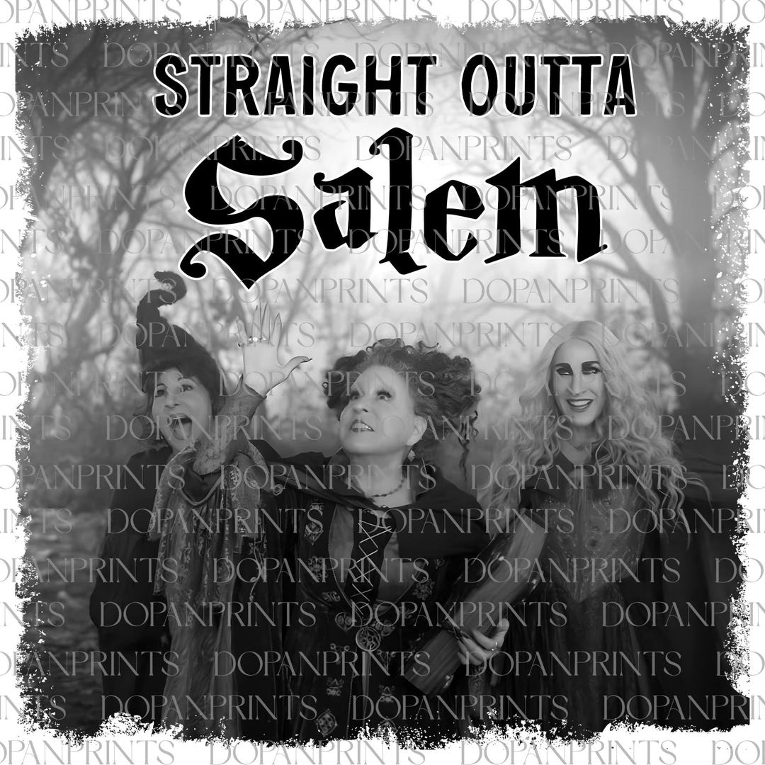 Straight Outta Salem Png, Movie Witches Png, Retro Halloween Png ...