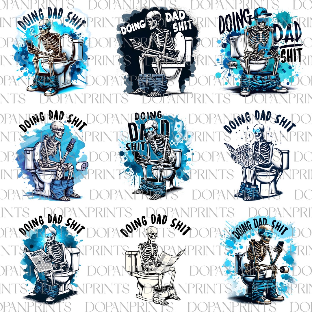 Bundle Funny Dad Skeleton Png, Dad Jokes Png, Father's Day Png ...