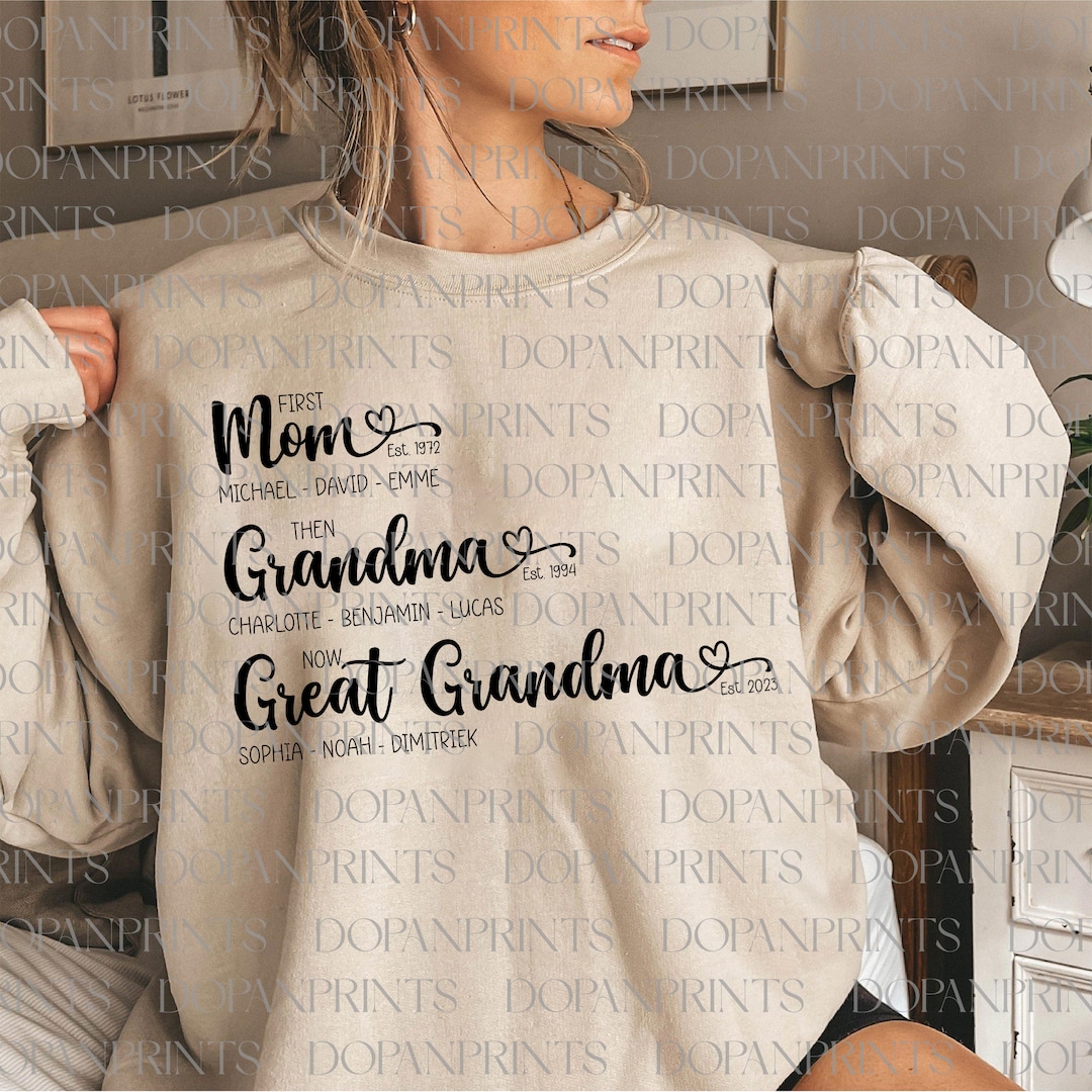 Mom Grandma Great Grandma Svg, Retro Mama Svg, Mom Life Svg, Happy ...