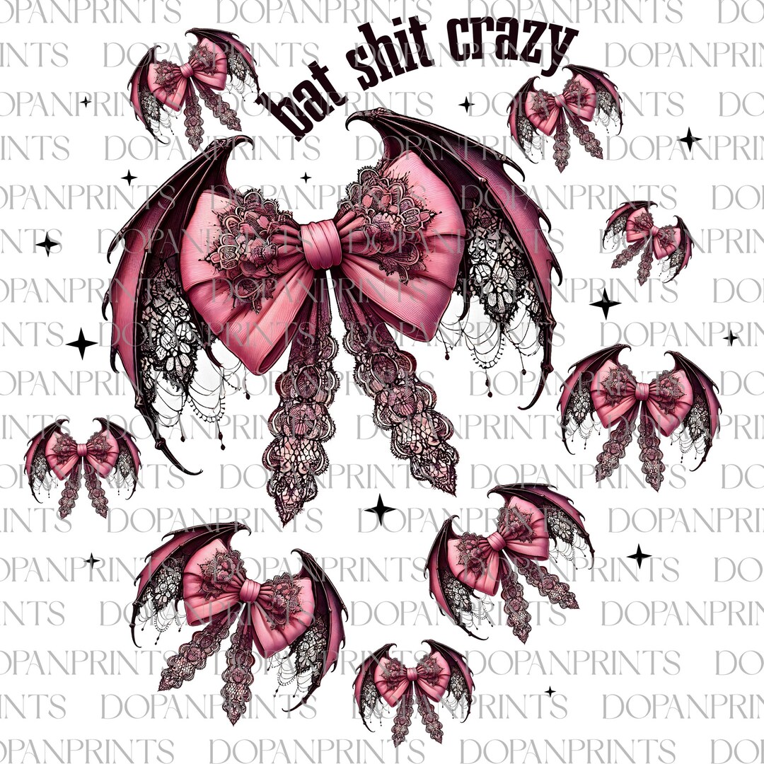 Halloween Bat Gothic Coquette Bow Png, Black Coquette Bow Png, Bat Png ...