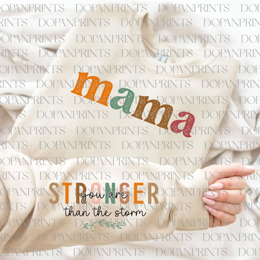 Mama Stronger Than the Storm Png, Happy Mother's Day, Retro Mama Png ...