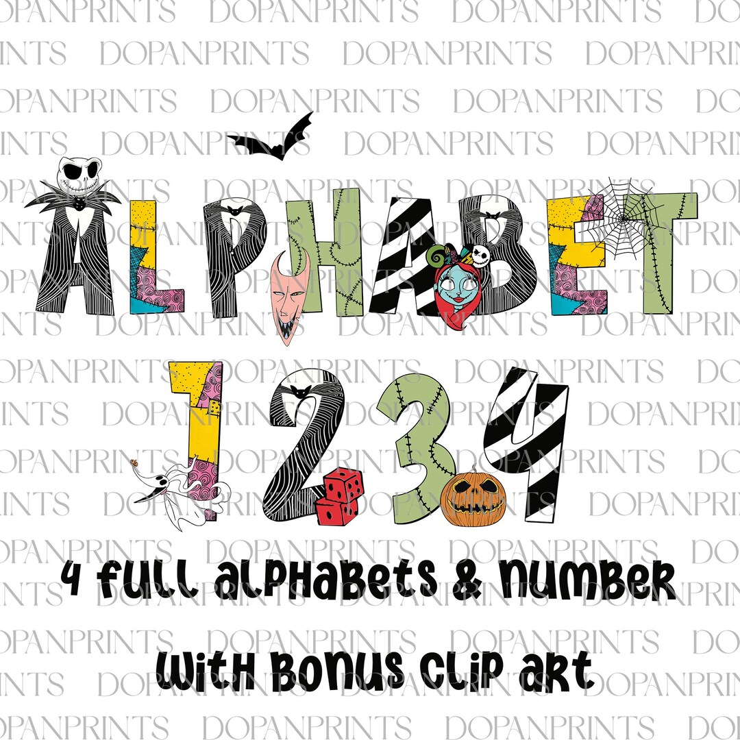 Bundle Halloween Horror Alphabet Set, Halloween Png, Movie Killers ...