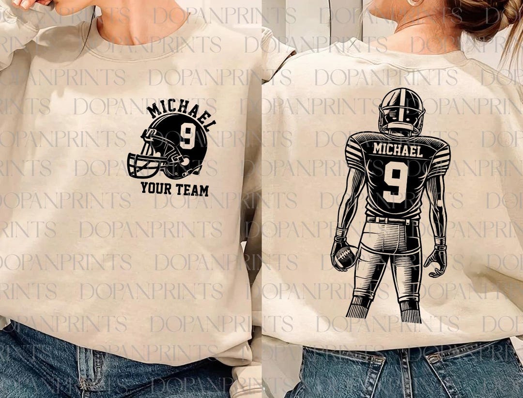 Bundle Custom Football Png, Football Team Png, Retro Sports ...