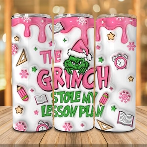 3D Inflated Christmas 20oz Skinny Tumbler, Christmas 20oz Tumbler Wrap ...