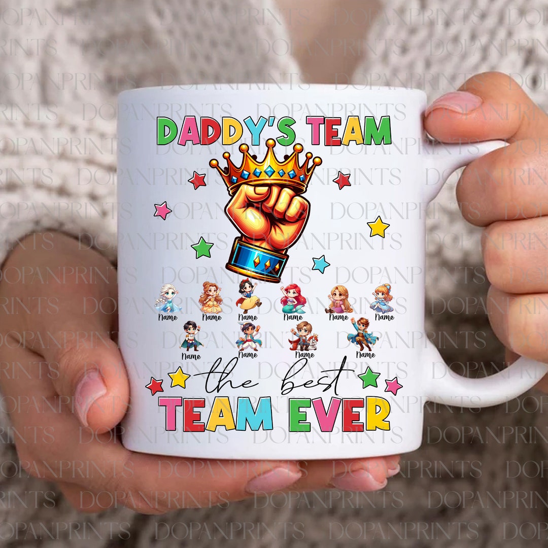 Custom Daddy's Team Png, the Best Team Ever Png, Fathers Day Png, Dad ...