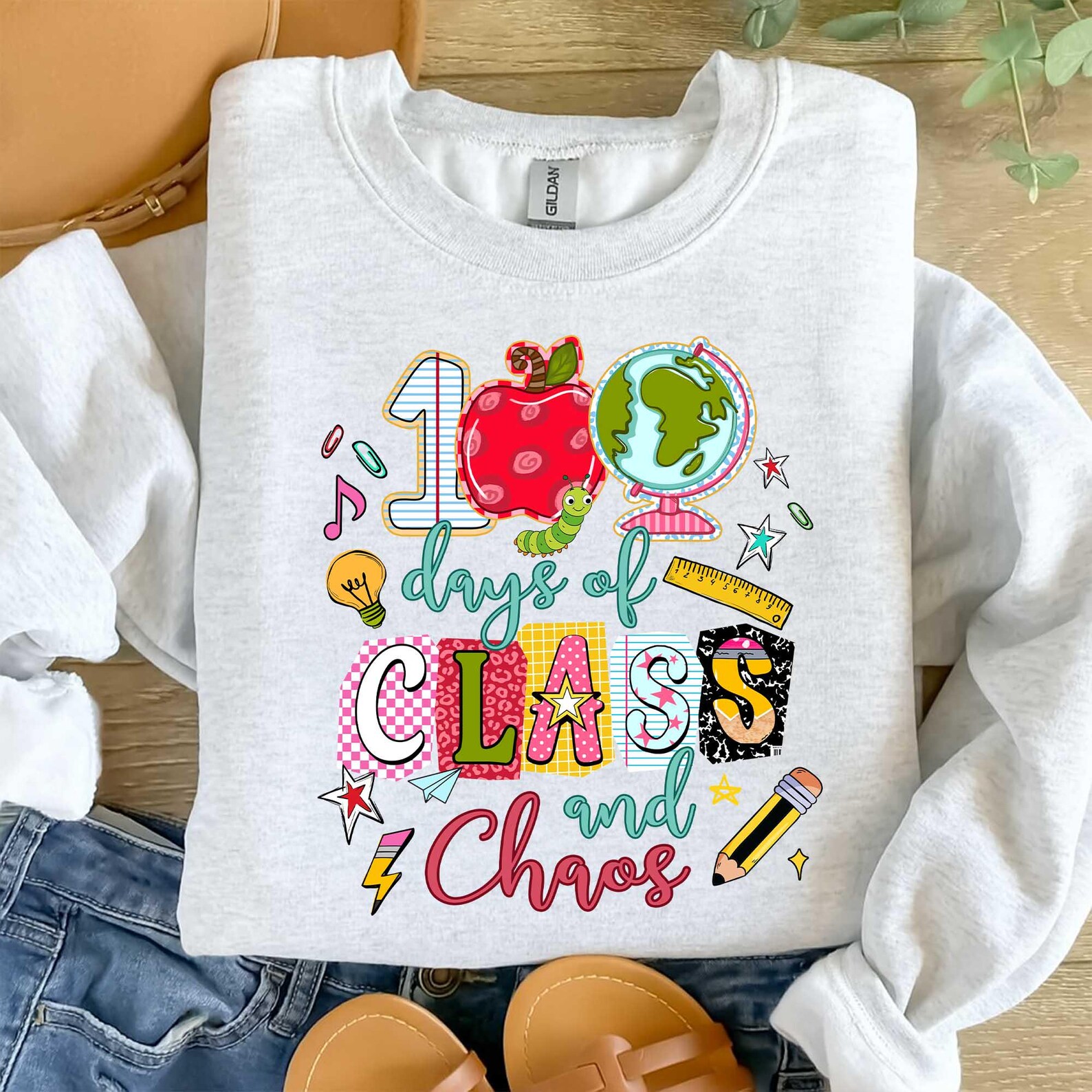 100 Days of Class and Chaos Png, School Days Png, Preppy 100 Days of ...