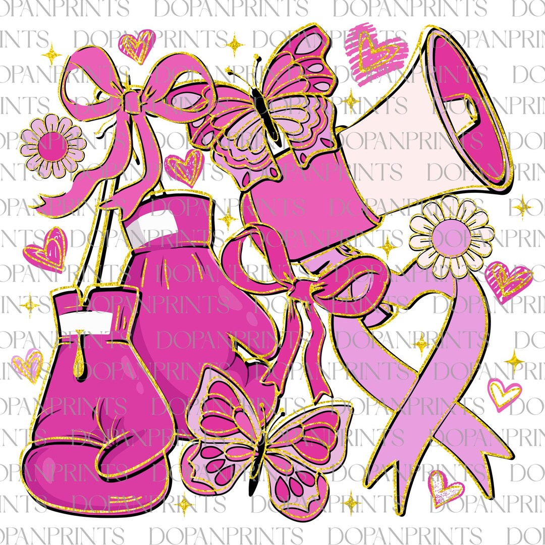 Preppy Fight Cancer Png, Breast Cancer Awareness Png, in October We ...