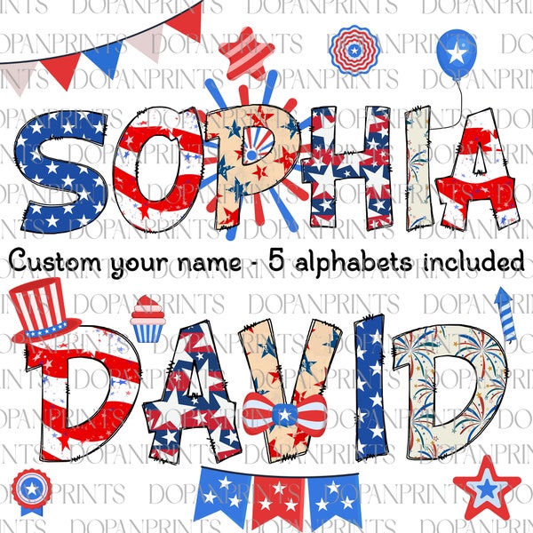 Patriotic Letters - Etsy