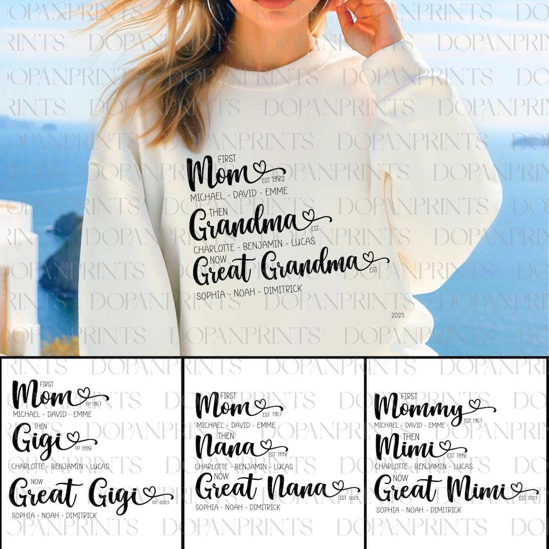 Mom Grandma Great Grandma Svg Png Bundle, Retro Mama Svg, Mother's Day ...