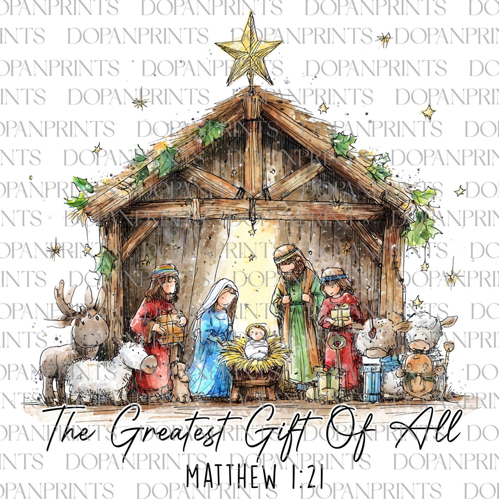 Greatest Gift of All PNG Jesus Nativity Png Christian Christmas Png ...