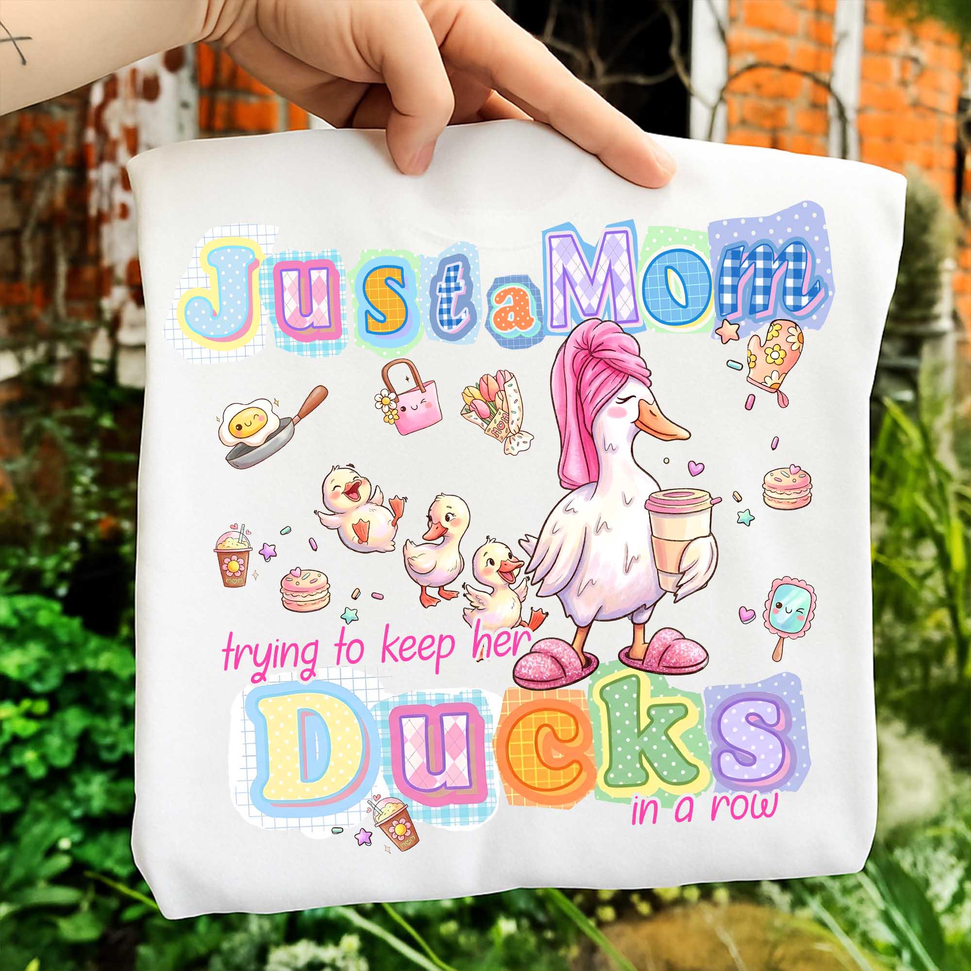 Just A Mom Trying to Goose Mom Png, Funny Ducks in A Row PNG, Silly ...