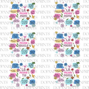 Bundle Spanish Mama Png, Mom Affirmations, Happy Mother's Day, Madre ...