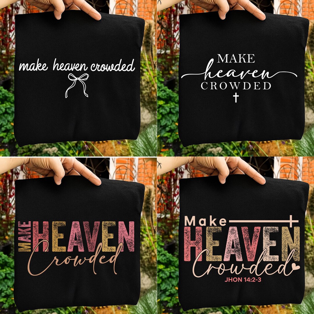Coquette Make Heaven Crowded Christian Svg Bundle, Religious Shirt Svg ...