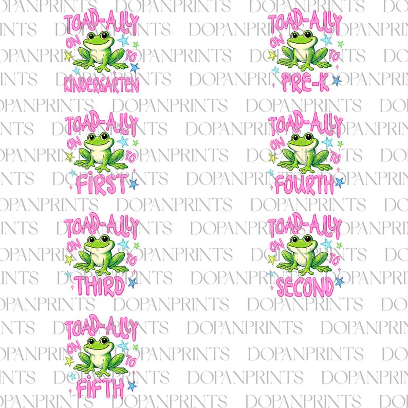 Toad-ally on to School PNG Bundle, Neon Last Day of School PNG, Frog ...