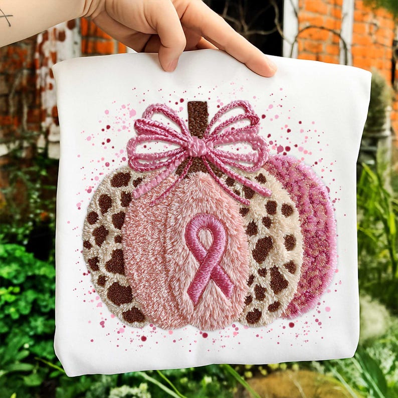 Crochet Pumpkin Breast Cancer Png, Latch Hook Yarn Crochet Pink Ribbon ...