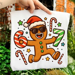 6-7 Gingerbread PNG, Gingerbread Six Seven PNG, Funny Christmas Meme ...