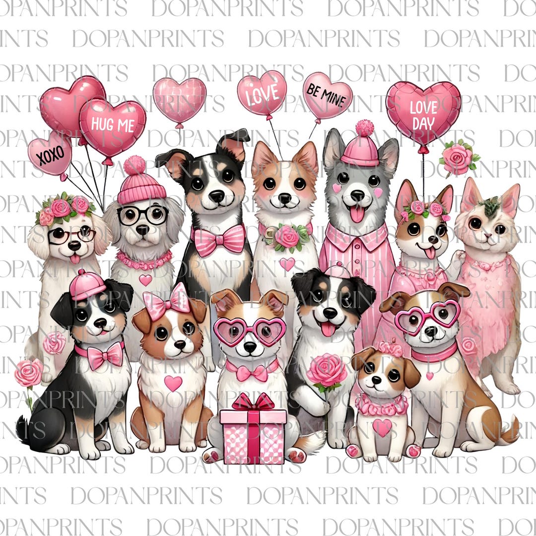 Valentine Day Dogs Png, Cute Dog Valentine Png, Love Xoxo Png ...
