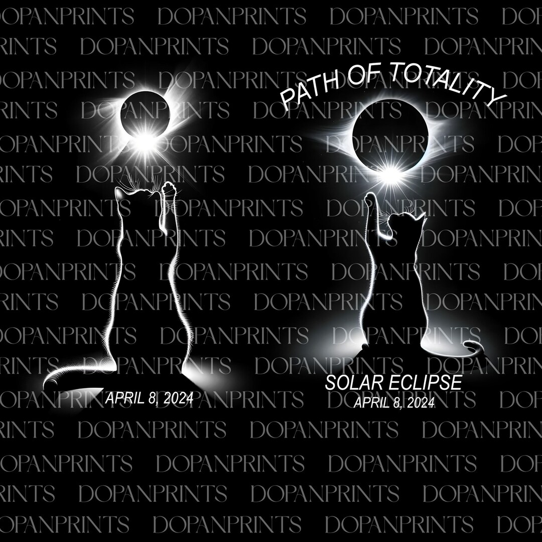 Bundle Path of Totality Png, Total Solar Eclipse 2024 Png, Cat Solar ...