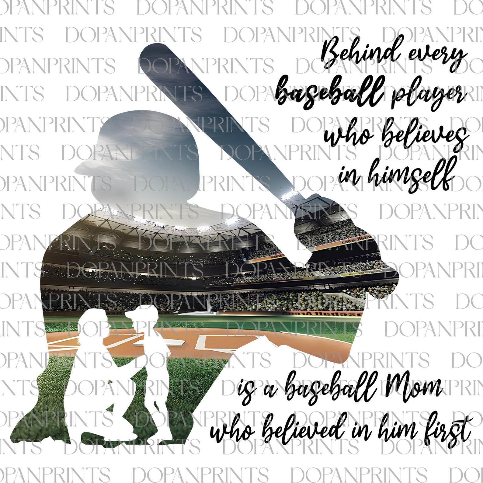 Behind Every Baseball Player Who Believes in Himself Png, Baseball Mom ...