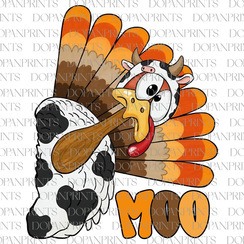 Funny Thanksgiving Turkey Moo Png, Turkey Png, Thanksgiving Turkey Png ...