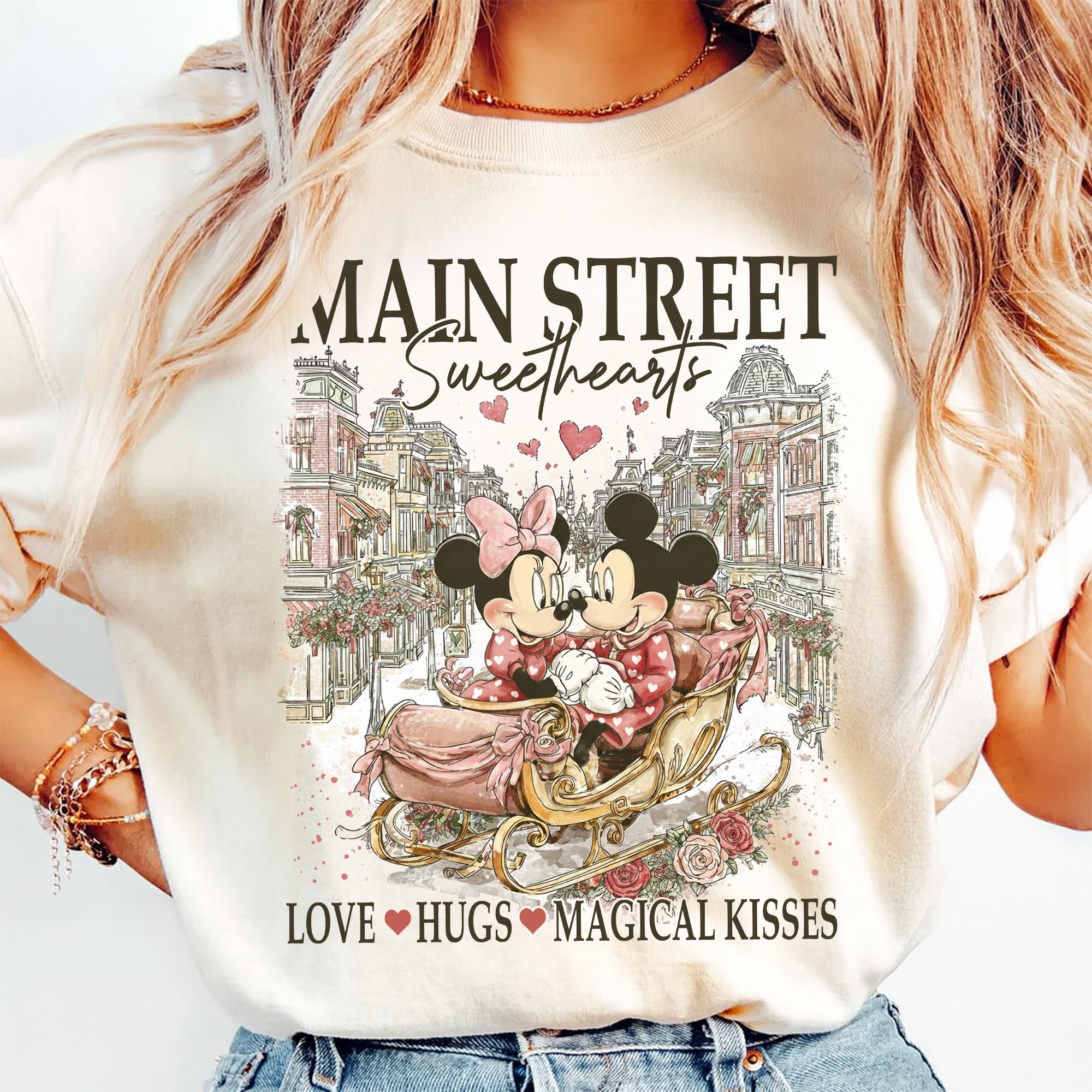 Valentine Cartoon Mouse Couple PNG, Romantic Main Street Valentine ...
