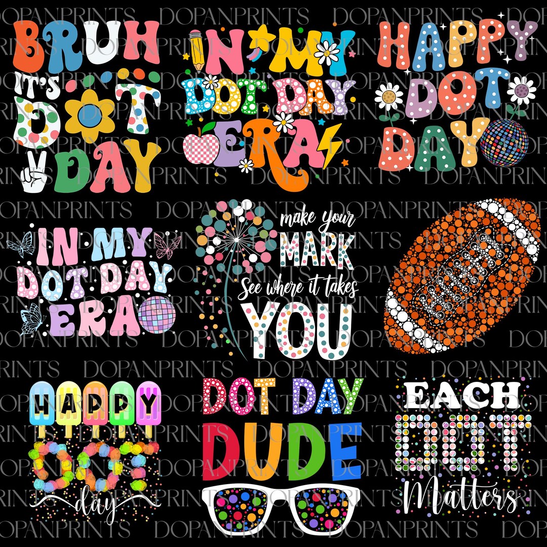 Bundle Happy Dot Day Png, International Dot Day Png, Colorful Dot Day ...