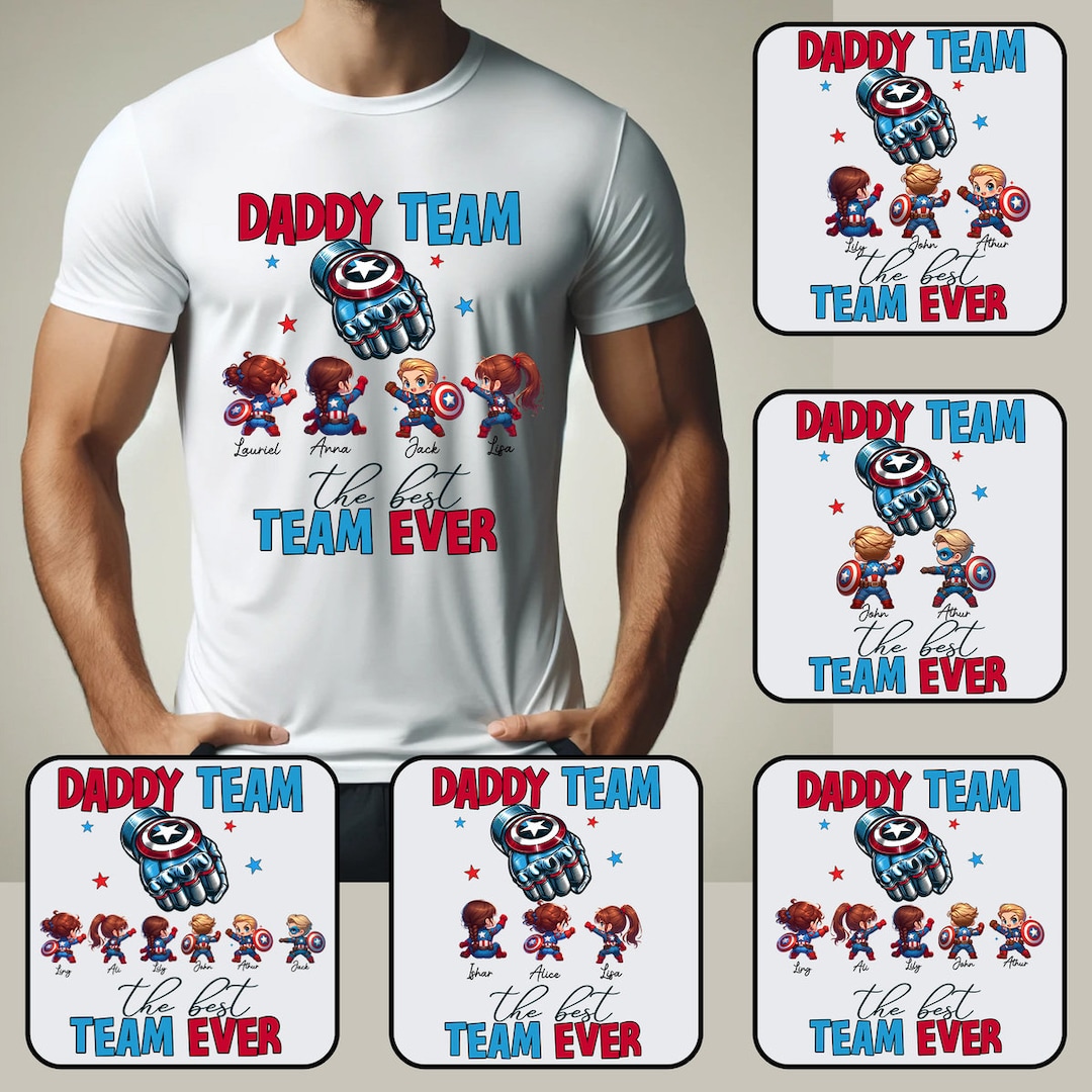 Custom Daddy Team Png, the Best Team Ever Png, Happy Father's Day Png ...