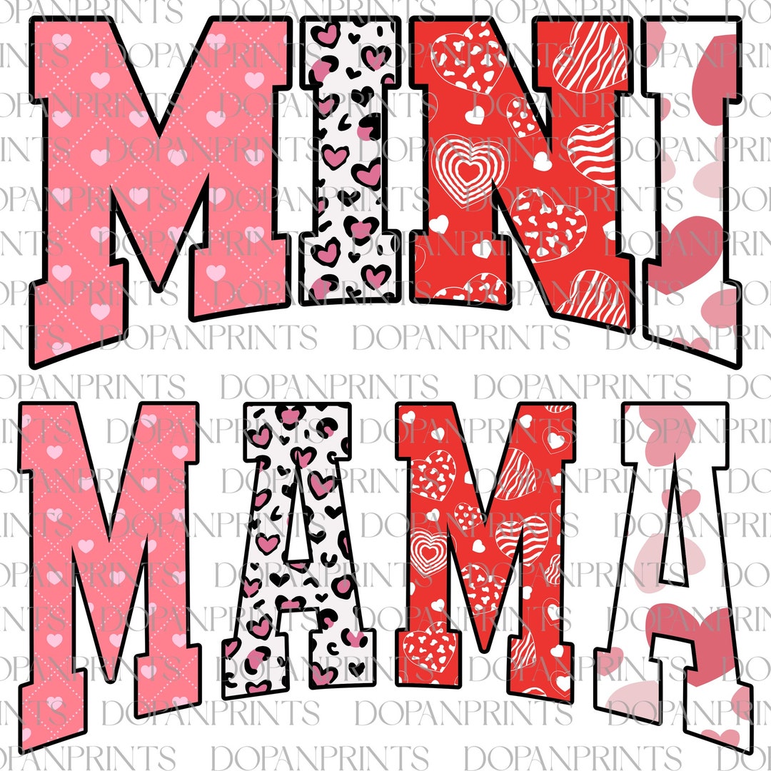 Bundle Mama Mini Valentines Png, Happy Valentines Day, Mama Valentine ...