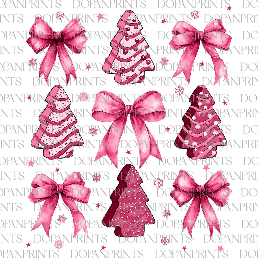 Pink Christmas Coquette Bow Png, Tree Cake Bow Png, Merry Christmas Png ...