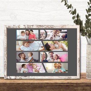 Personalized Dad Frame, Editable Daddy Photo Collage, Father's Day ...
