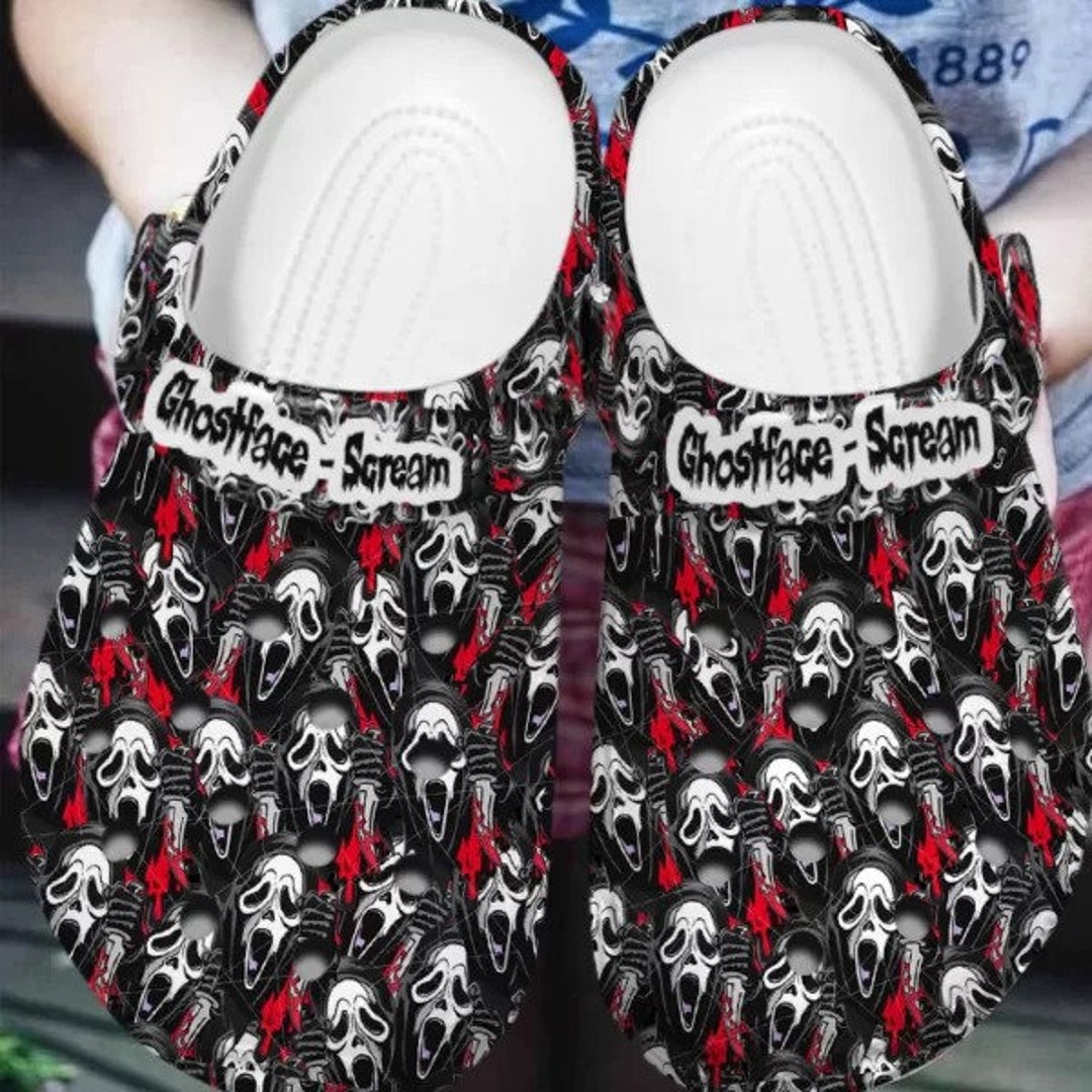 Ghostface Halloween Crocs - Etsy