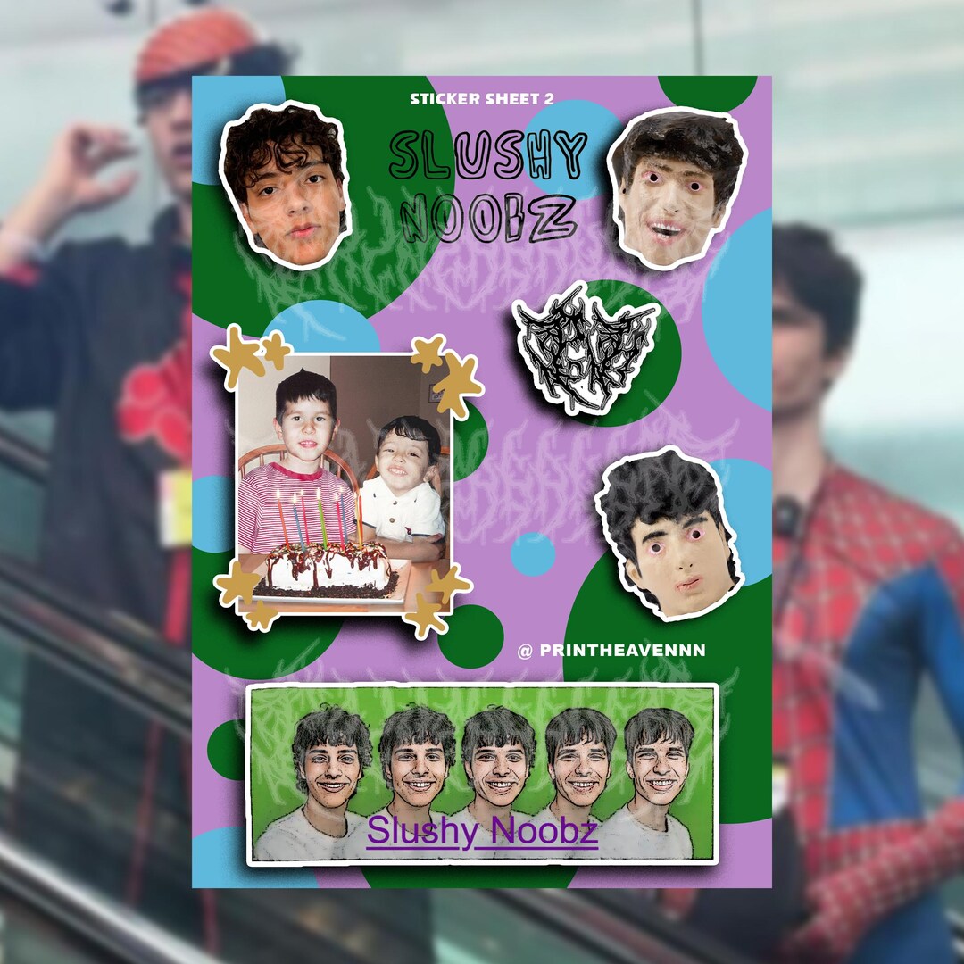 SLUSHY NOOBZ - Sticker Sheet 2 // Pre-order Only! // Read Description ...