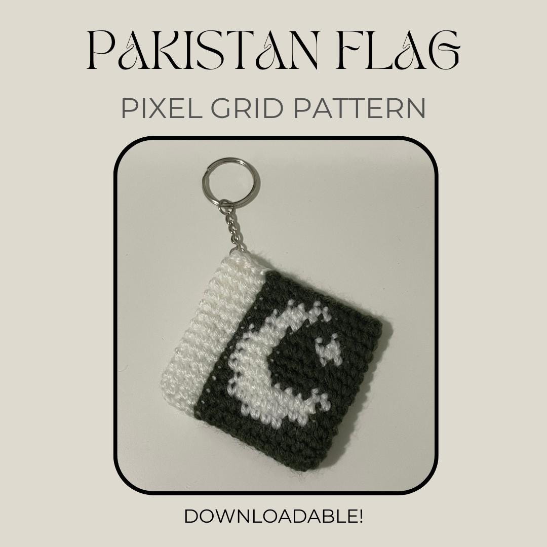 Crocheted Pakistan Flag Pixel Grid Chart Pattern - Etsy