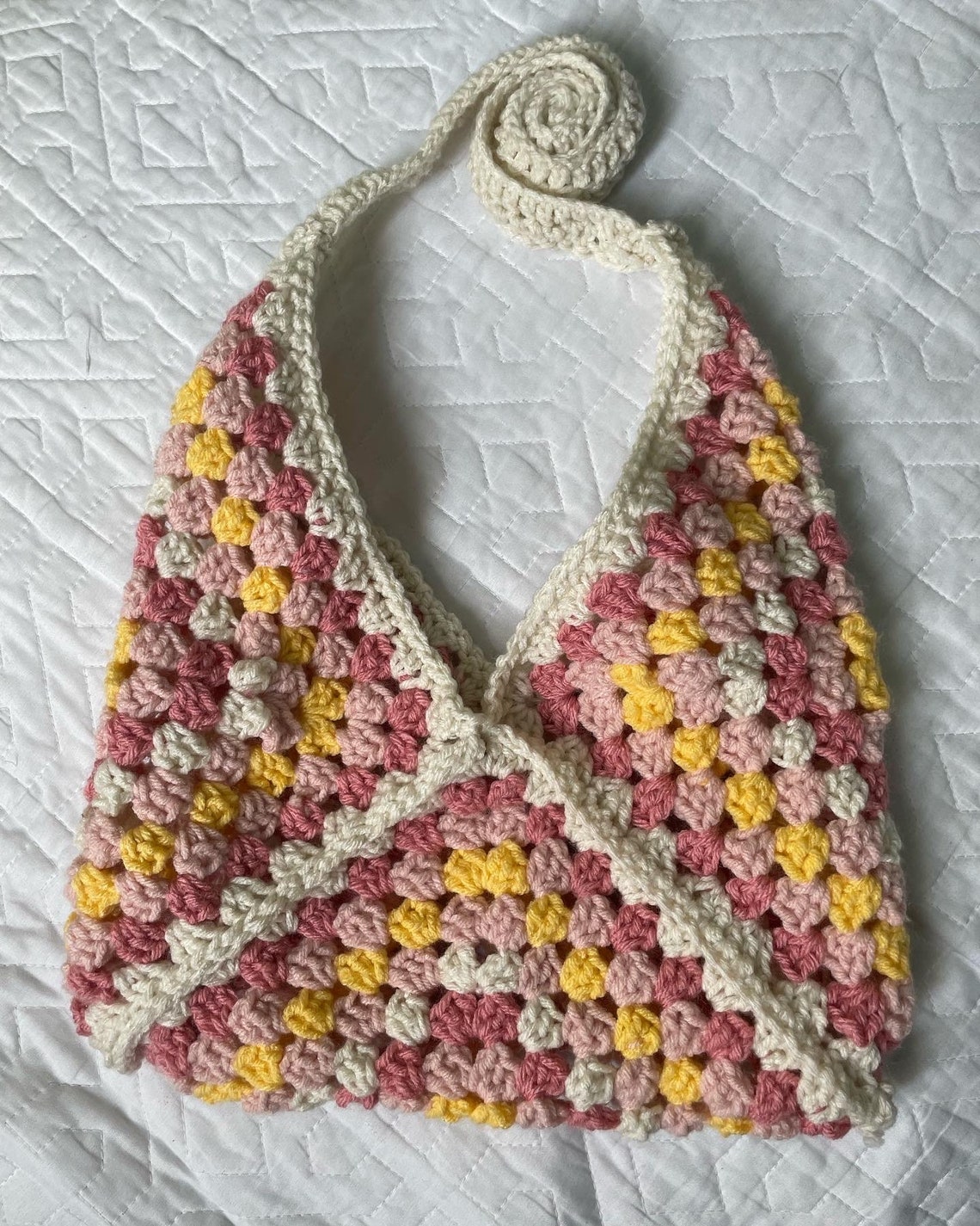 Three Granny Square Tote Bag - Etsy