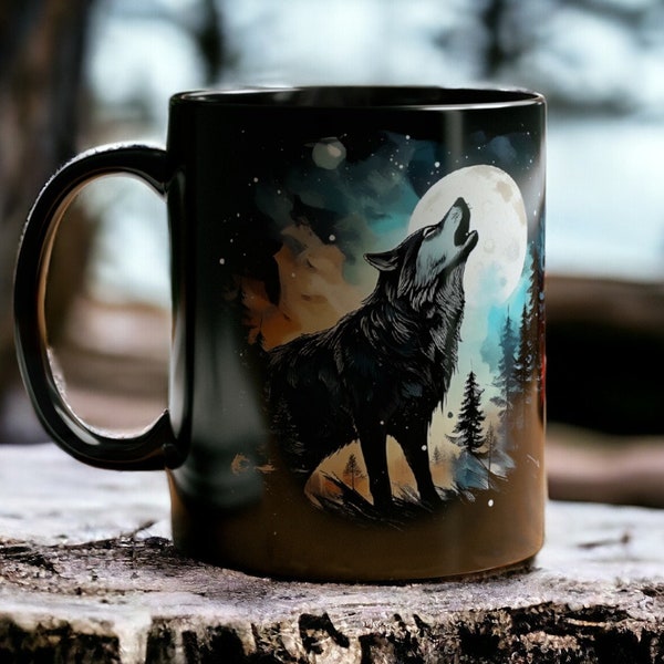 Wolf Coffee Mug - Etsy