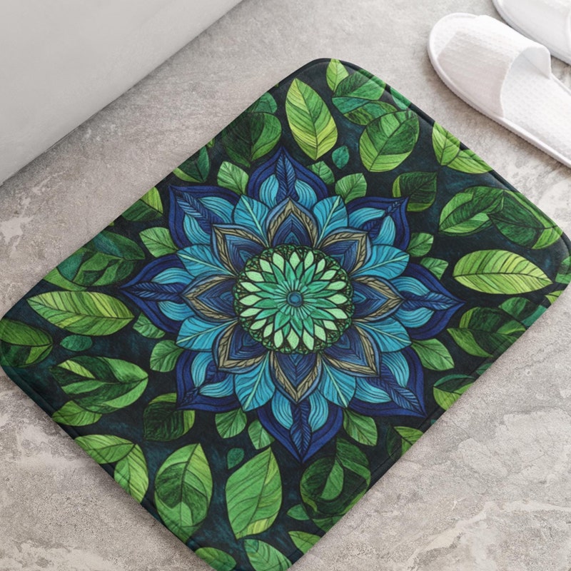 Mandala Bath Rug - Etsy