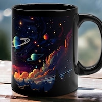 Colossal Moon Skyline Coffee Mug, Space Galaxy Cup, Astronaut ...
