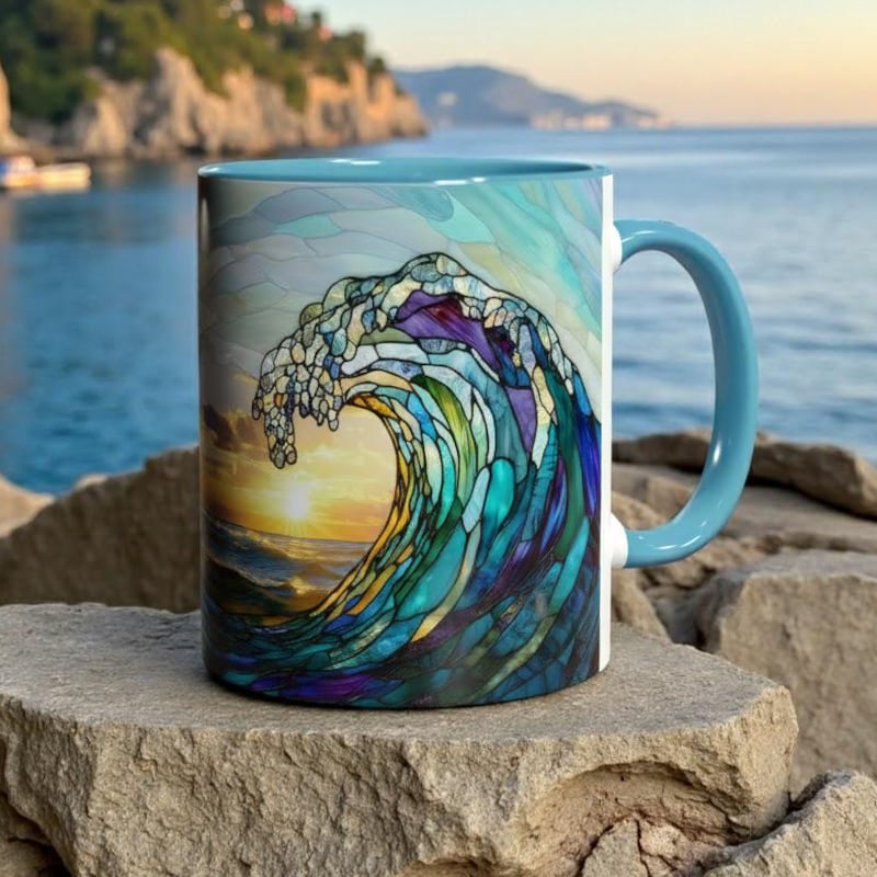 Seaglass Wave Mug - Etsy