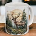 Deer Mug, Woodland Stag Coffee Mug, Rustic Cabin Decor, Wildlife ...