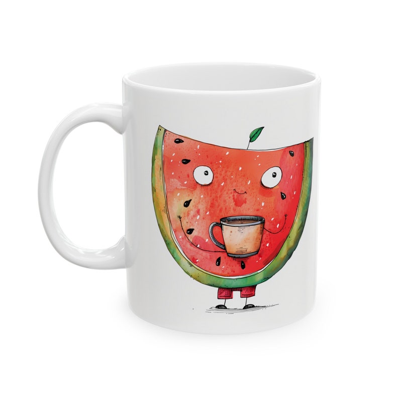 Vibrant Watermelon Mug, Ceramic Watermelon Coffee Mug 11oz, Funny Fruit ...