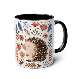 Beautiful Hedgehog Mug, Ceramic Hedgehog Coffee Mug 11oz, Forest Animal ...