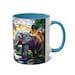Elephant Mug, Ceramic Elephant Coffee Cup 11oz, Stained Glass African ...