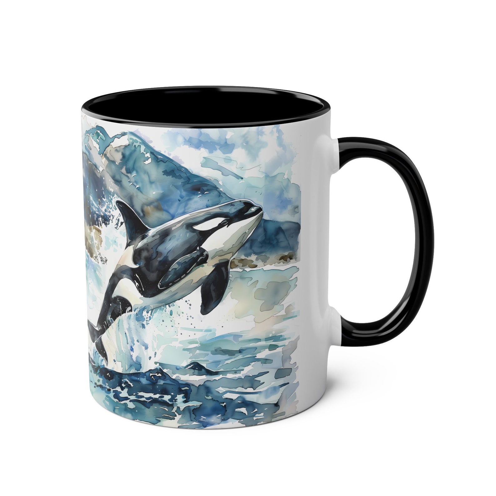 Orca Whale Coffee Mug, Ocean Lover Gift, Marine Wildlife Cup, Killer ...