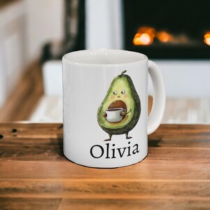 Personalized Avocado Mug, Ceramic Avocado Coffee Mug 11oz 15oz, Custom ...